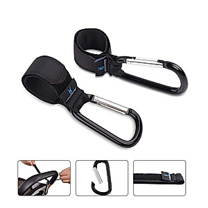 Vogshow Waterproof Diaper Bag, Multifunction Stylish Travel Backpack with 2 Stroller Hooks, Black