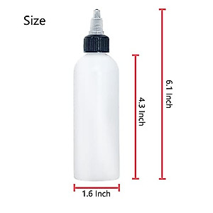 20 Pcs 4 Oz Plastic Squeeze Condiment Bottles with Twist-on Cap Lids,Sauce Bottle with Squeeze Top,Squirt Condiment Bottles for Ketchup,Mustard,Olive Oil and More
