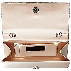 Jessica McClintock womens Chloe Satin Clutch Evening Handbag, Champagne, One Size US