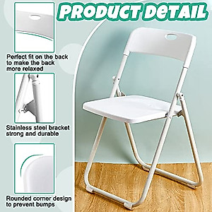 Sintuff 12 Pcs Plastic Folding Chair Steel Folding Dining Chairs Folding Chairs Bulk Fold up Event Chair Portable Commercial Chair with Steel Frame 350lb for Office Wedding Indoor (White)