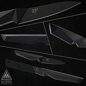 Dalstrong Shadow Black Series Pairing Knife 4 inch bundled with Bird's Beak Paring Knife - Black Titanium Nitride Coated - High Carbon