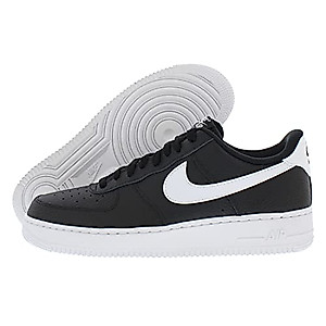 NIKE Men's Low-Top Sneakers Basketball Shoe, Black White, 10.5
