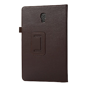 Tablet PC Case Texture Leather Tablet Case Compatible with Samsung Galaxy Tab A 10.5 2018 SM-T590 Slim Folding Stand Folio Protector Shockproof Back Cover with Holder Tablet Home (Color : Brown)