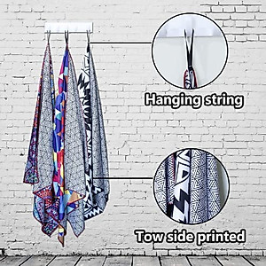 Microfiber Pool Sandproof Beach Towel Blanket - Quick Fast Dry Sand Free Proof Compact Outdoor Camping Travel Swim Micro Fiber Thin Yoga Mat Personalized Gift for Women Man Adult Blue Tie Dye