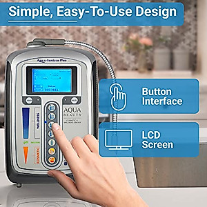 Aqua Ionizer Deluxe 5.0 | Water Ionizer | 7 Water Settings | Home Alkaline Water Filtration System | Produces pH 4.5-10.5 Alkaline Water | Up to -600mV ORP | 4000 Liters Per Filter