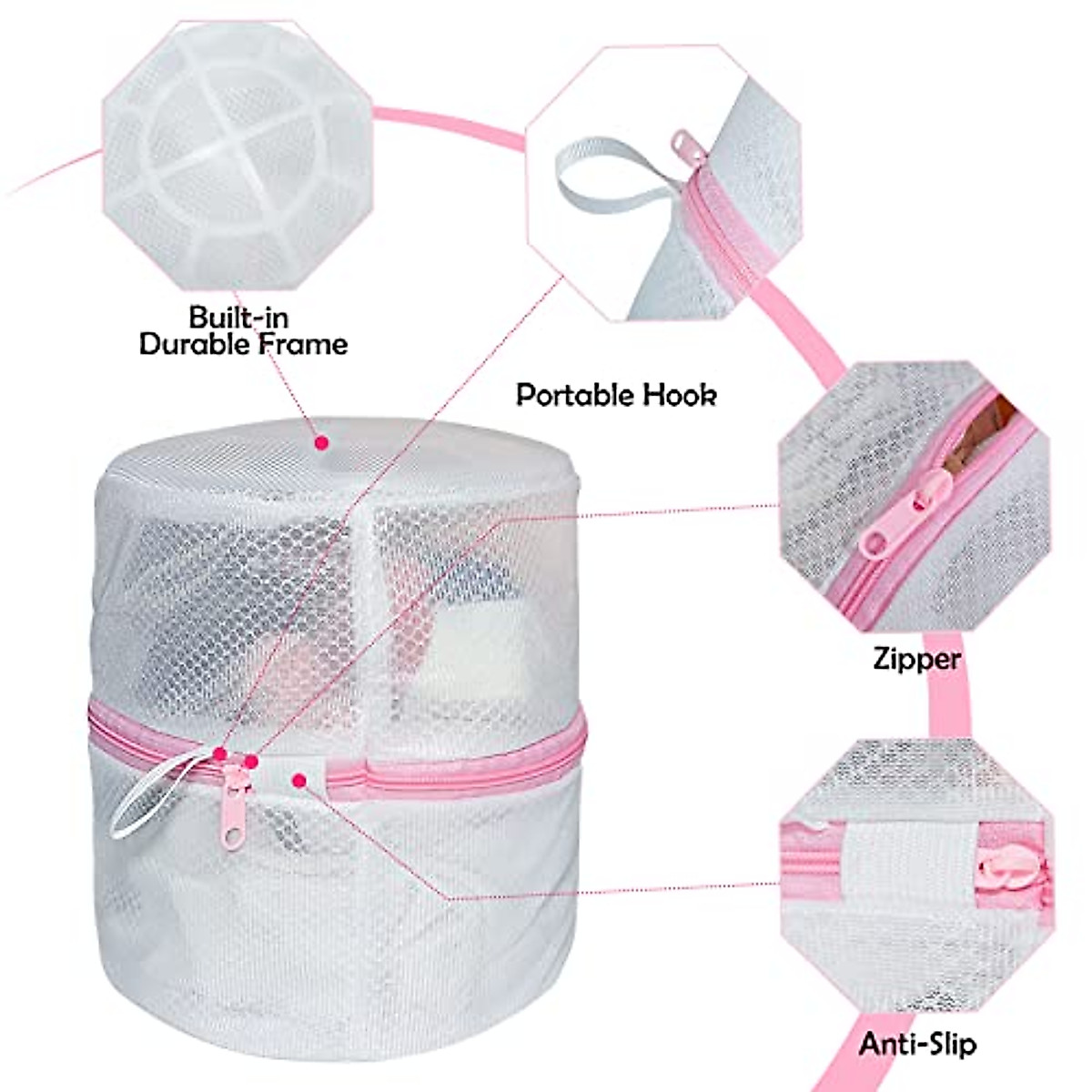 3 Pack Bra Laundry Bag for Washing Machine,4 Pack Mesh Laundry Bags for Delicates