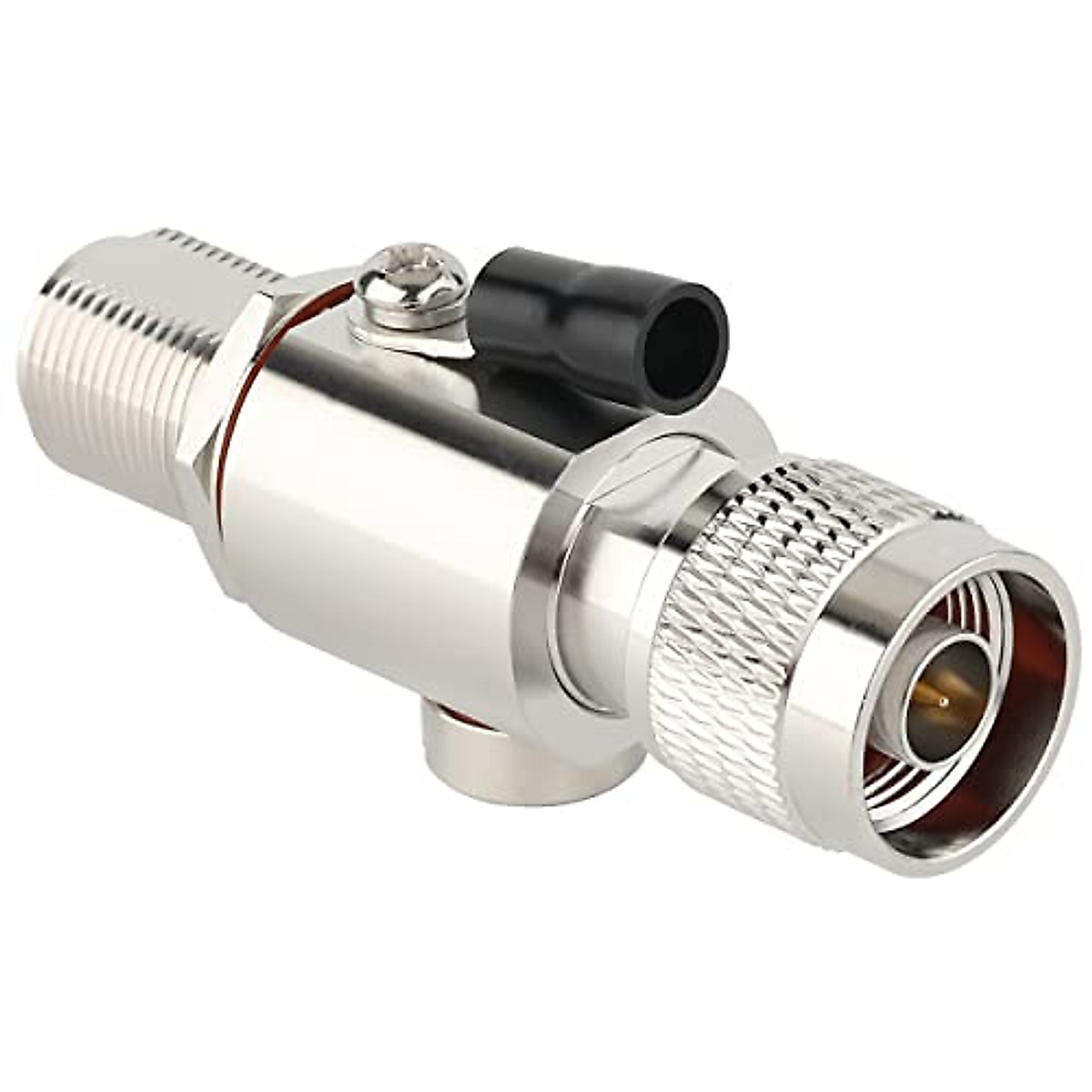 Whisary N Type Lightning Arrestor DC-6 GHz N Male to Female Coaxial Lightning Surge Protector Protects 3G, 4G, 5G,LTE,GPS, 2.4GHz Wi-Fi, 900MHz