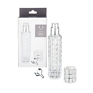 Viski True Martini Atomizer Perfect for Vermouth or Bitters, Spray Bottle, Travel Fragrance, DIY, Refillable Sprayer, Stainless Steel, Bar Accessory, 30 ml, Set of 1, Clear