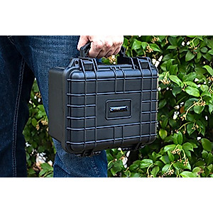 CASEMATIX Travel Case Compatible with Samsung Freestyle Projector and Smart Projector Accessories, Waterproof Impact Resistant Portable Projector Case with Shock Absorbing Padded Foam