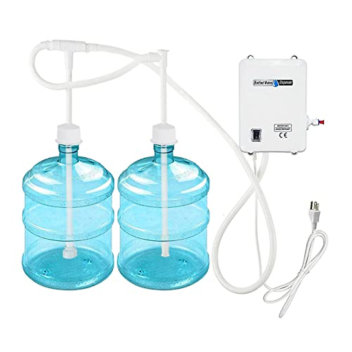 110V Drinking Water Pump for 5 Gallon Bottle Dispenser Pump System for Refrigerator Ice Maker Coffee Machine Faucet (Classic- Dual Inlet)