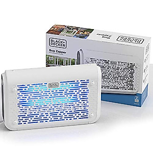 BLACK+DECKER Bug Zapper | Electric UV Insect Catcher & Killer for Flies, Mosquitoes, Gnats & Other Flying Pests | 6,000 Sq/Ft Coverage for Home, Kitchen, Covered Patio & Other Indoor/Outdoor Areas
