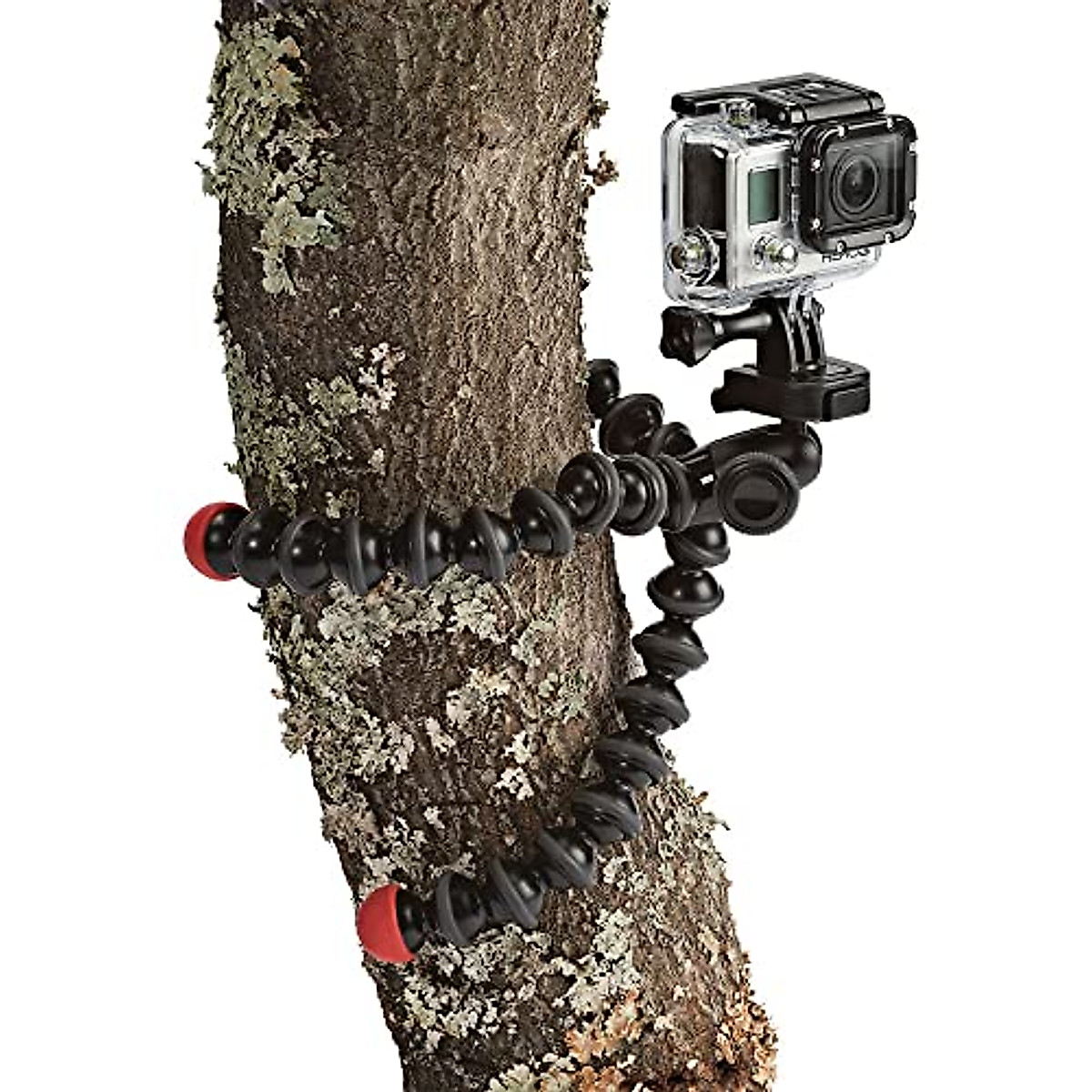 JOBY GorillaPod Action Video Tripod (Black and Red)- A Strong, Flexible, Lightweight Tripod for GoPro HERO6 Black, GoPro HERO5 Black, GoPro HERO5 Session, Contour and Sony Action Cam