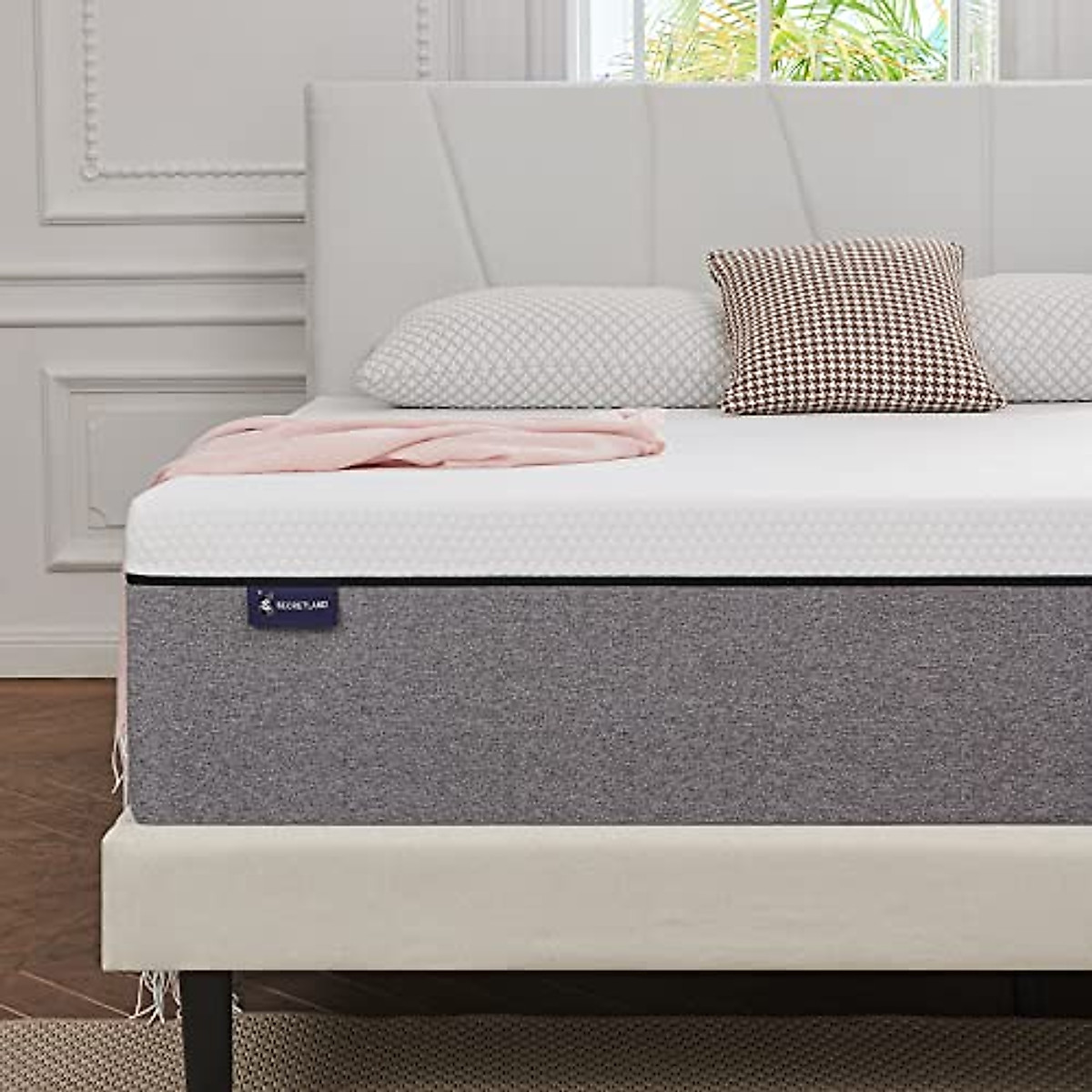 S SECRETLAND King Mattress, 12 inch Gel Memory Foam Mattress with CertiPUR-US Bed Mattress in a Box for Sleep Cooler & Pressure Relief, King Size-Firm