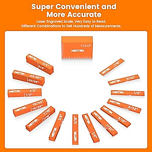 Neitra Setup Blocks Woodworking - 15 PCS Aluminum Height Gauge Blocks Set - Woodworking Measuring Tools Precision Setup Bars for Router and Table Saw