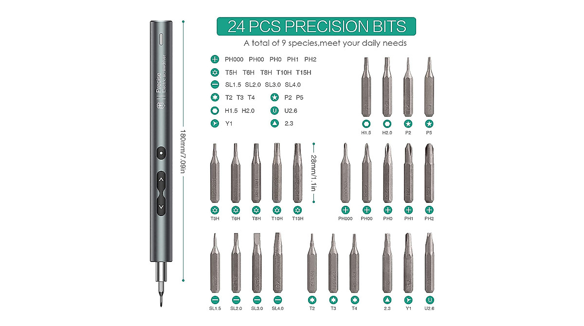 ORIA 28 in 1 Electric Screwdriver Set - Precision Tools