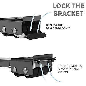 Baisiky Furniture Dolly Mobile Roller, Extendable Appliance Rollers Mobile Washing Machine Base, Fridge Stand Moving Cart for Washing Machines, Refrigerators(Black)