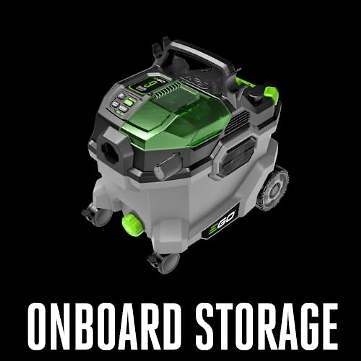 EGO 9 Gallon 110 CFM 56-Volt Lithium-ion Cordless Wet/Dry Vacuum with Multiple Power Mode and Remote Control Battery and Charger Not Included, 24.41" L x 16.54" W x 24.61" H, Grey