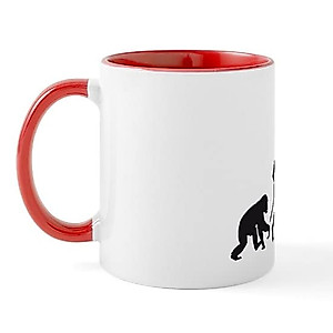 CafePress Evolution Of Man Controlling Drone Model Mugs Ceramic Coffee Mug, Tea Cup 11 oz