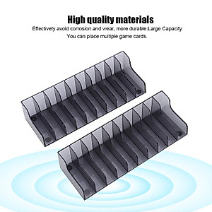 Wuqioei Game Disc Rack, 2 PCS Game Disc Stand with 10 Slot for PS4/SLIM/PRO Game, Large Capacity Game Card Storage Bracket Box Game CD Storage Holder