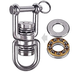 BeneLabel Swing Swivel with 2 Bearing, 360° Rotation, 770LB Capacity, Safest Rotational Device Hanging Accessory for Web Tree Swing, Aerial Dance, Children's Swing, Yoga Swing Sets