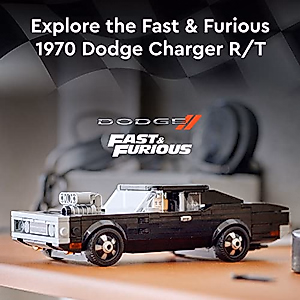 LEGO Speed Champions Fast & Furious 1970 Dodge Charger R/T 76912, Toy Muscle Car Model Kit for Kids, Collectible Set with Dominic Toretto Minifigure