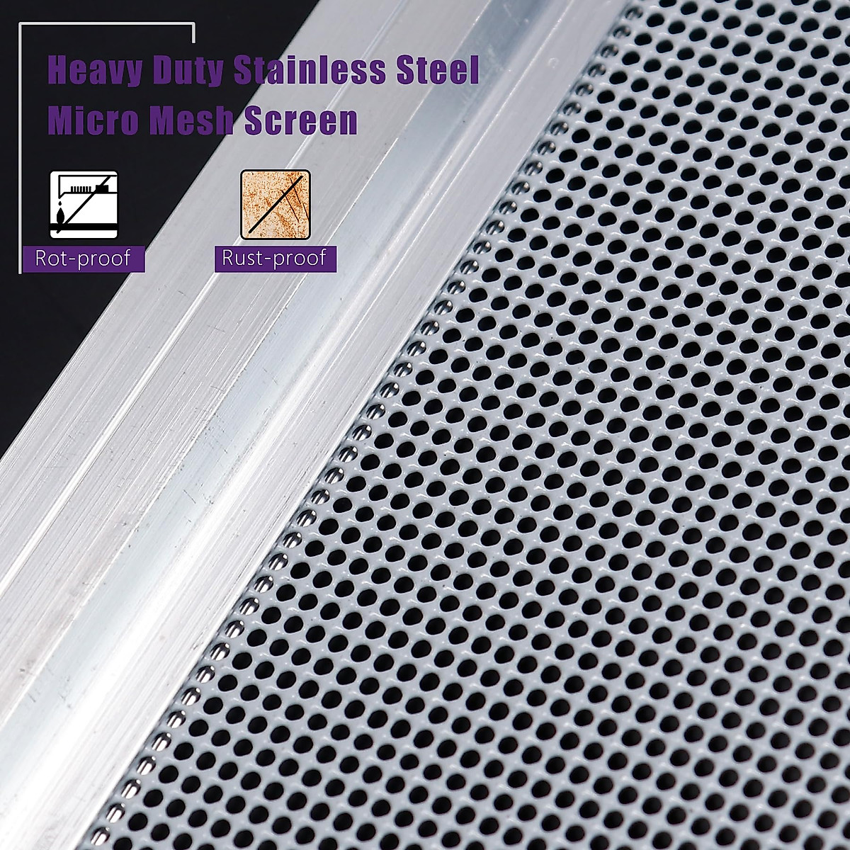 Mxclimate Gutter Guard 5'',Stainless Steel DIY Gutter Cover System 48ft,Micromesh Gutter Guards Downspout Leaf Protection fits any Traditional Roof Gutter Type,white