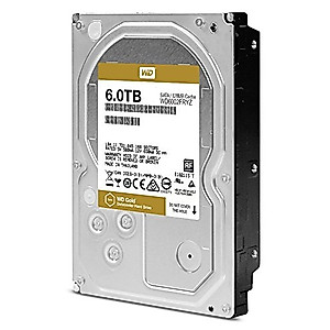 WD Gold 6TB Enterprise Class Hard Disk Drive - 7200 RPM Class SATA 6 Gb/s 128MB Cache 3.5 Inch - WD6002FRYZ (Renewed)