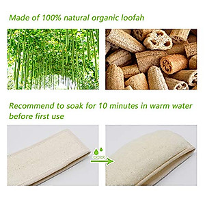 Loofah Exfoliating Body Scrubber, Back Scrubbers for Use in Shower for Women and Men to Deep Clean and Invigorate Your Skin (3.14 x 27.5 inch)