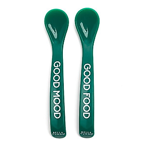 Bella Tunno Wonder Spoons - Soft Baby Spoon Set Safe for Baby Teething & Toddler Spoons, Food-Grade BPA Free Silicone Self Feeding Spoon 2pk, Little Lady Darling