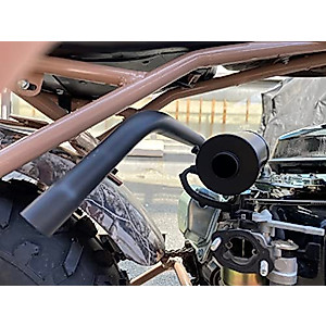 Upgrade Exhaust with Muffler For Coleman Powersports CT200U BT200X CT200u-ex,212cc 196cc/6.5HP Go Kart and Gas Mini Bike Black