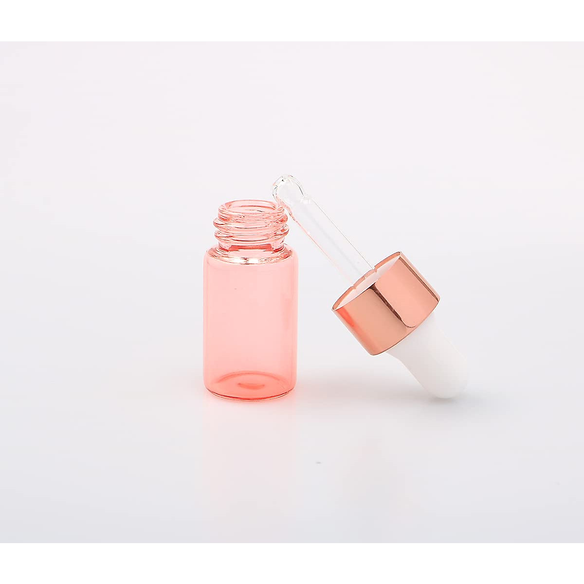 30 Pack Set, Pink Glass Dropper Bottles Essential Oils Dropper Bottles Mini Sample Bottles DIY Perfume Cosmetic Containers Glass Vials With Glass Eye Dropper (3ml)