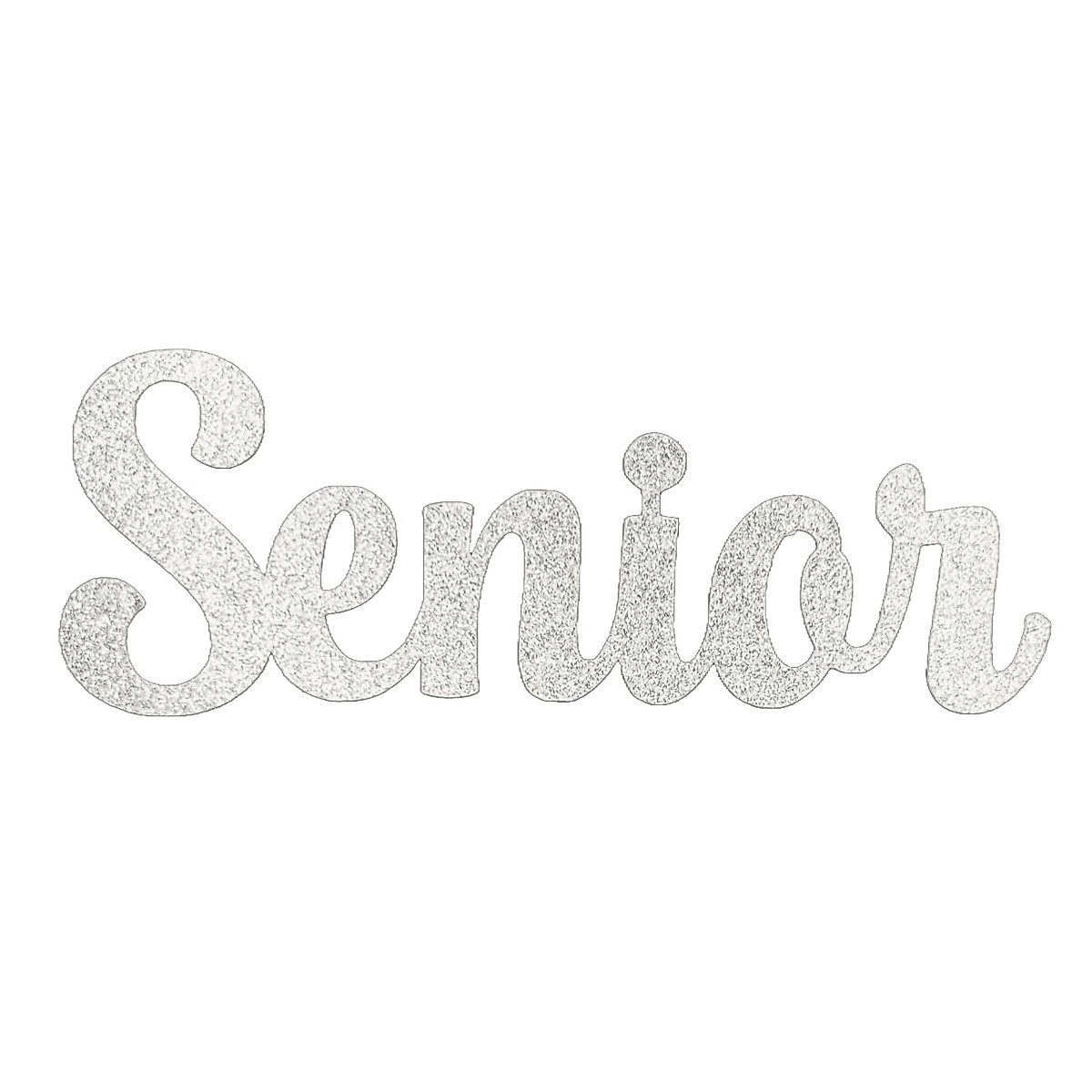 6" Senior Homecoming Mum Prom Corsage Placard Centerpiece (Word Only- No Background, Senior)
