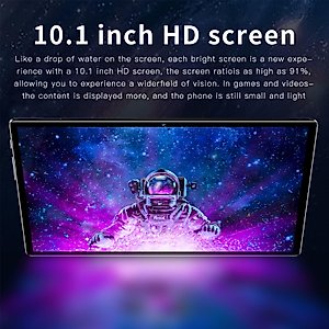 Yoidesu 2 in 1 Android 12 Tablet PC. 10.1 Inch Tablet with Mouse Case with Keyboard, 7000mAh Tablet 8GB ROM 256GB Expandable Tablet, 8MP Dual Camera, 2.4G,5G Dual Band WiFi (US Plug)