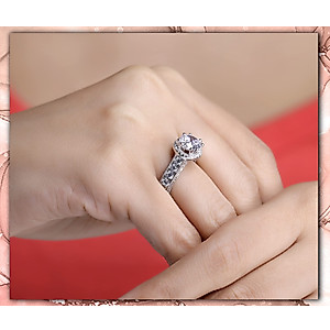 Dazzlingrock Collection Sterling Silver Round White Cubic Zirconia CZ Ladies Bridal Engagement Ring, Size 4.5