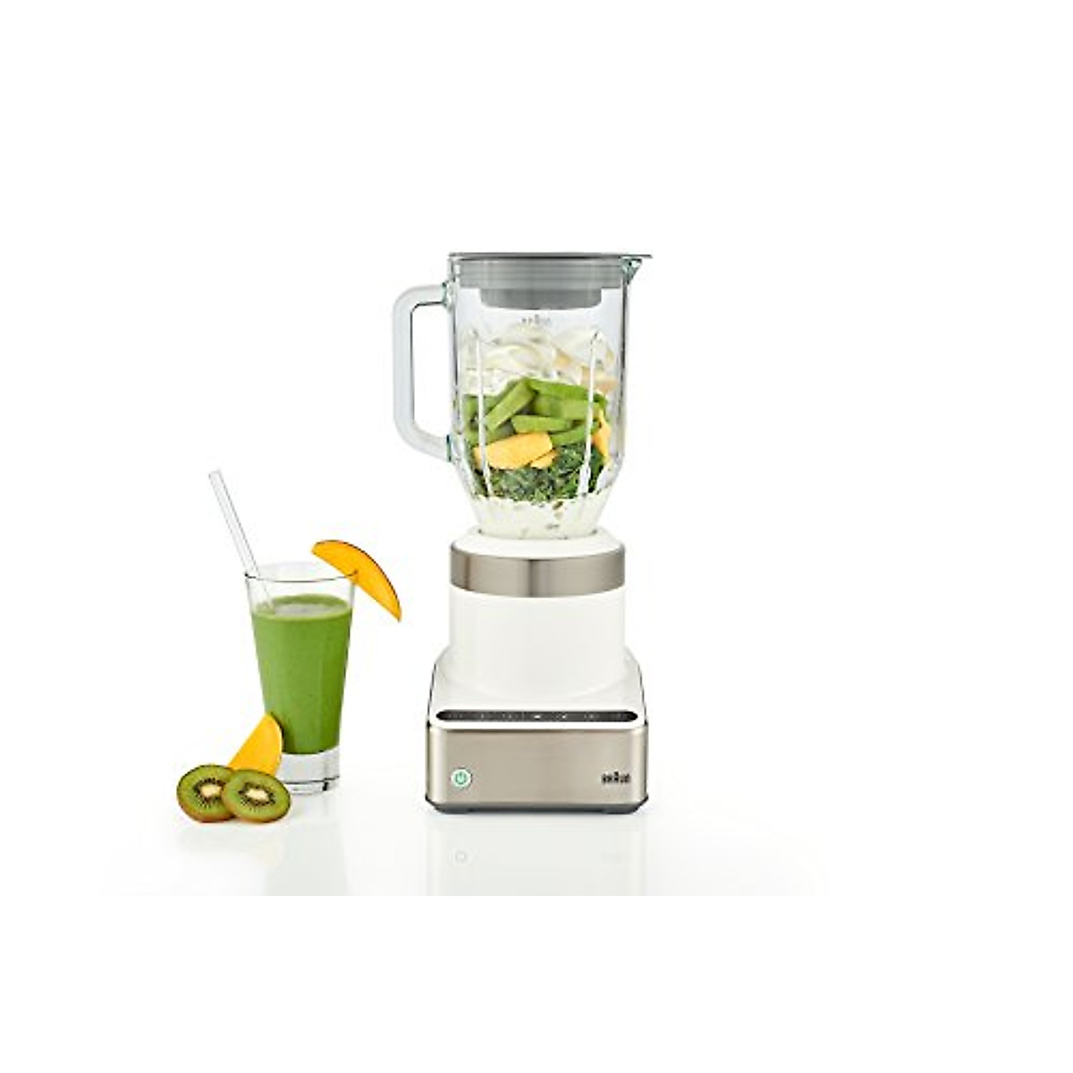 Braun JB7350 WHS PureMix Power Countertop Blender with Thermal Resistant Glass Jug, 56 Fl. Oz, White