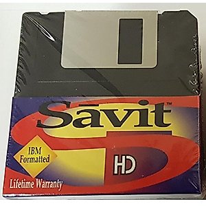 25 Pack. Savit Brand Floppy Disks. 1.44 PC Format. Black Metal Shutter.
