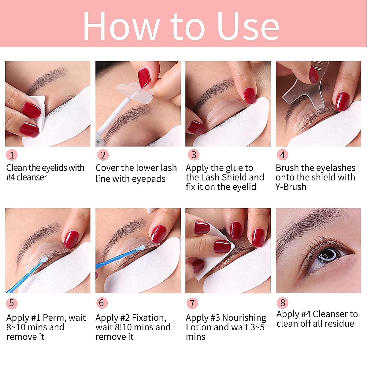 ICONSIGN 2025 Upgraded Lash Lift Kit, Professional Semi-Permanent Curling Eyelash Perm Kit Suitable for Salon & Home Use