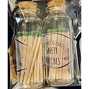 APOTHECARY SAFETY MATCH TWIN PACK W/REUSABLE (40ML) GLASS VIAL(2) WITH CORK LID, 25CT GO GREEN PER VIAL(50)+25CT REFILL=75CT TOTAL