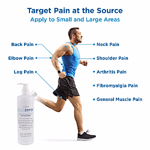 Sub Zero Cooling Pain Relief Gel, 16oz Bottle with Pump - Joint Relief and Nerve Pain Relief Cream for Muscle Deep Pain Relief and Arthritis Relief