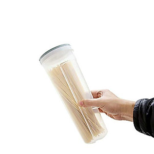NEW Plastic Noodles Storage Box - Container Grain Cereal Nuts Beans Food Locking Lid - Khaki