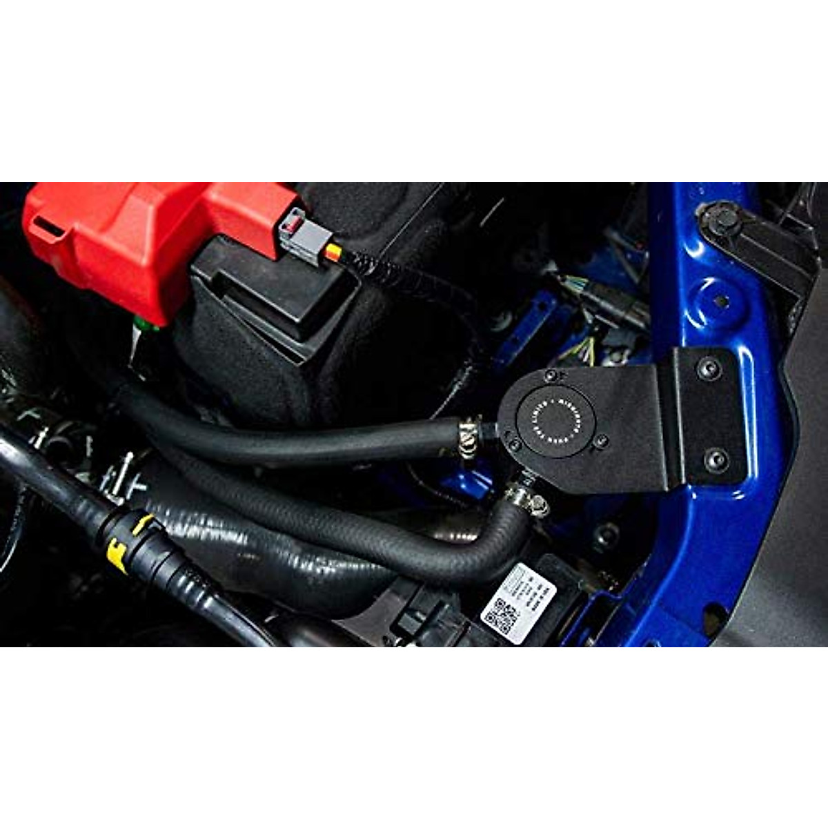 Mishimoto MMBCC-RGR-19PBE Baffled Oil Catch Can Fits Ford Ranger 2019-2021 Black