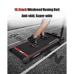 Under Desk Treadmill, 2 in 1 Foliding Treadmill, Walking Machine, Portable 2.5HP Electric Treadmill, Walking Pad, FoldableTreadmill Compact Electric Running Jogging for Home Office
