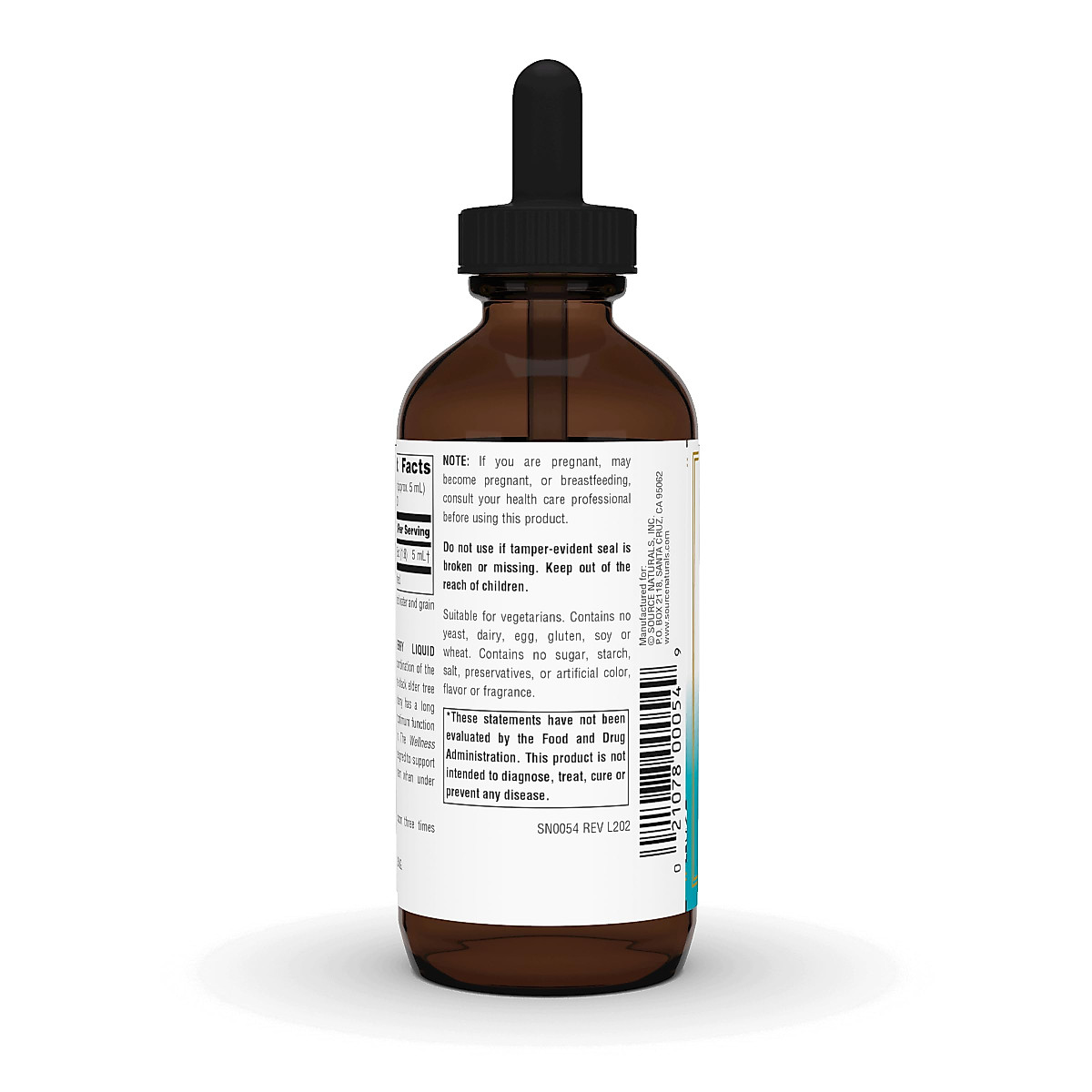 Source Naturals Wellness Elderberry Liquid Extract, for Immune System Support* - Sambucus nigra - 4 Fluid oz