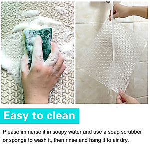 Coopay 2 Pack Kitchen Sink Mat PVC Eco-friendly Kitchen Stainless steel/Porcelain Dish Drying Pad Sink Protector for Bottom of Kitchen Sink, Triangular Hole Design, 12.6 x 10.5 Inches (Clear)