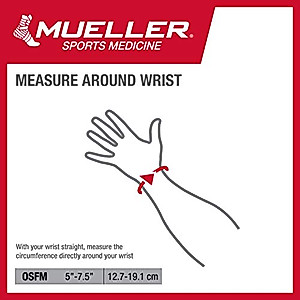 MUELLER Sports Medicine Reversible Wrist Brace with Splint, for Men and Women, Black, One Size