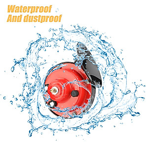 300DB Super Loud Train Horn, 2PCS Car Air Electric Snail Double Horn, 12V Waterproof Air Horns Replacement Kit, Automotive Accessories Universal for Car, Motorcycle, Truck, Bike, Boat (Red)