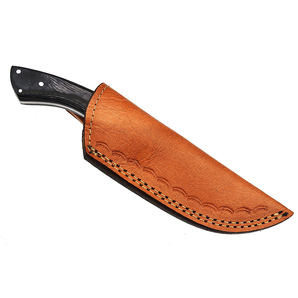 Uniqueya Artifacts Fixed Blade Outdoor Knife with Stainless Steel Blade, 4.5-Inches Handmade Full Tang bushcraft Knife Ideal For Outdoor Activities, Silver, Black, Brown, 1.5x9