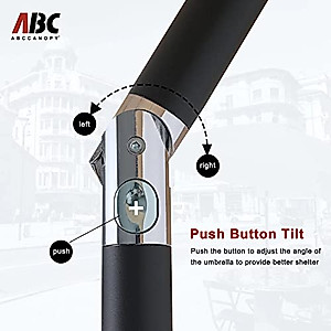 ABCCANOPY Premium Patio Umbrellas 7.5' Light Gray