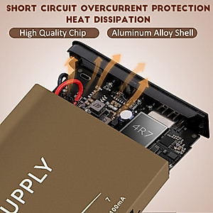 Guitar Pedal Power Supply,Lotkey Power Supply Portable 7 Isolated DC Output Built-in Rechargeable Battery Power Supply for 9V Guitar Bass Effect Pedals with USB Port for iPhone iPad