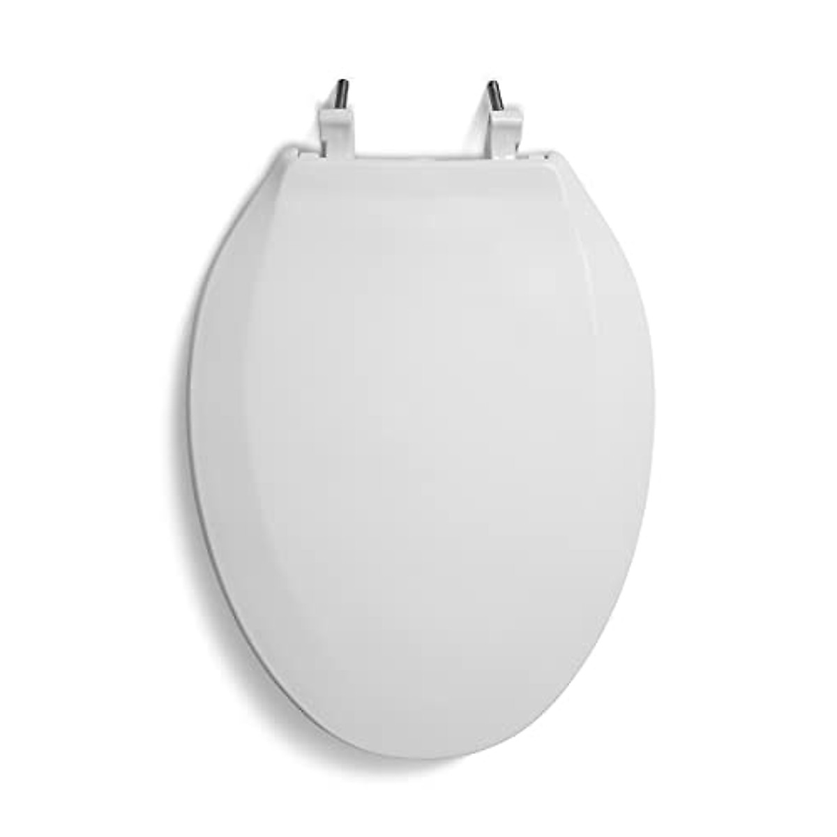Centoco 2 inch Raised Toilet Seat for Seniors, Elongated, Closed Front with Cover, Plastic, Made in the USA, HL800STS-001, White
